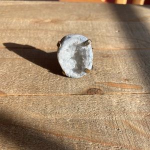 Jewelry | Graywhite Gold Adjustable Natural Geode Ring | Poshmark